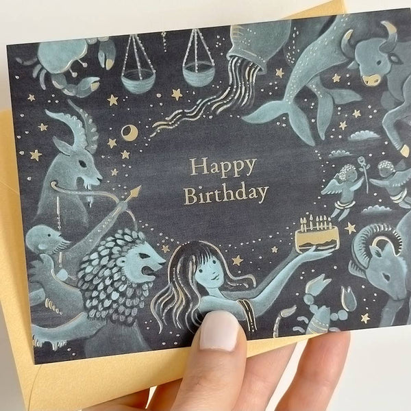 Happy Birthday Zodiac Birthday Greeting Card - Studio 205